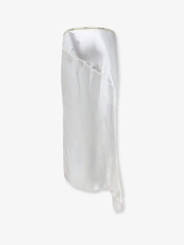 Celine Viscose Satin Midi Skirt - Multicolor