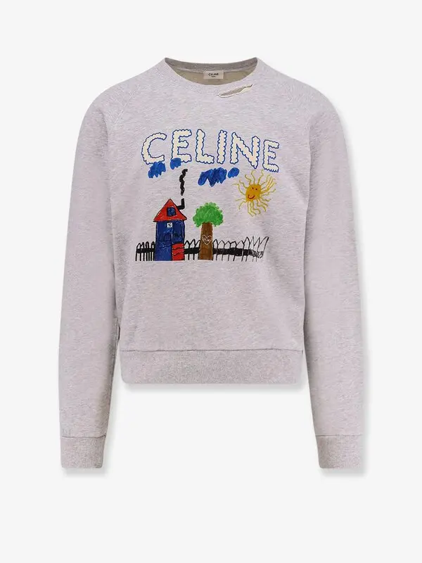 Celine Cotton Sweatshirt With Print
