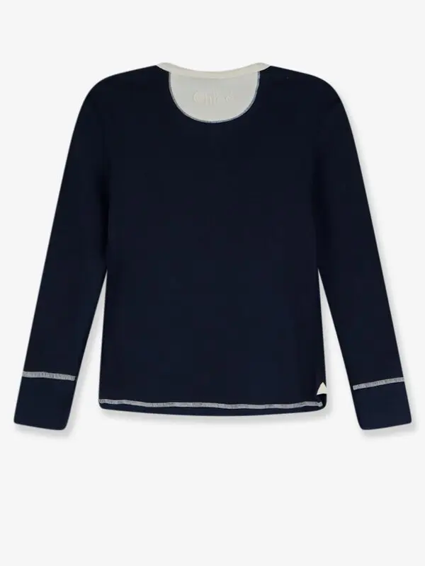 Chloé Cotton Sweater With Contrasting Inserts - Multicolor