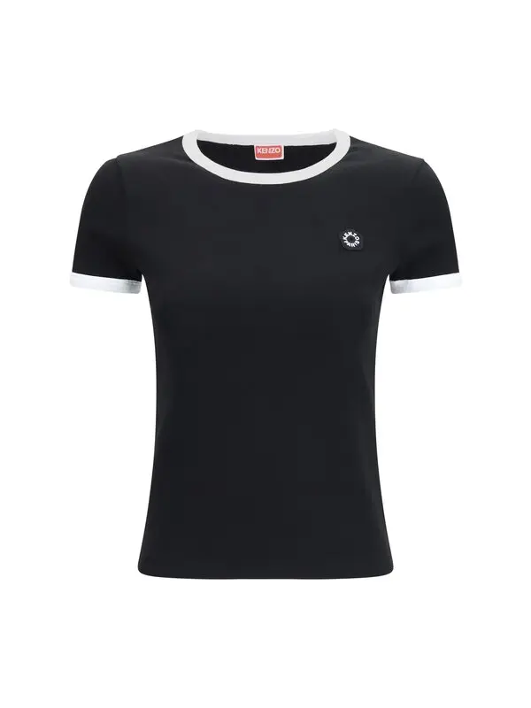 Kenzo Boke Flower 2.0 Embroidered Cotton T-shirt - Black
