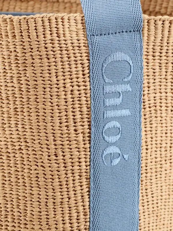 Chloé Woody Raffia Shoulder Bag