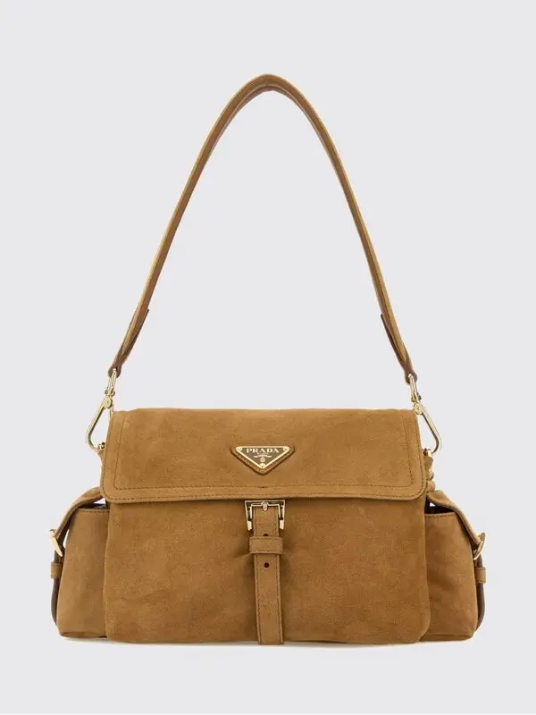 Prada Explorer Bag In Suede