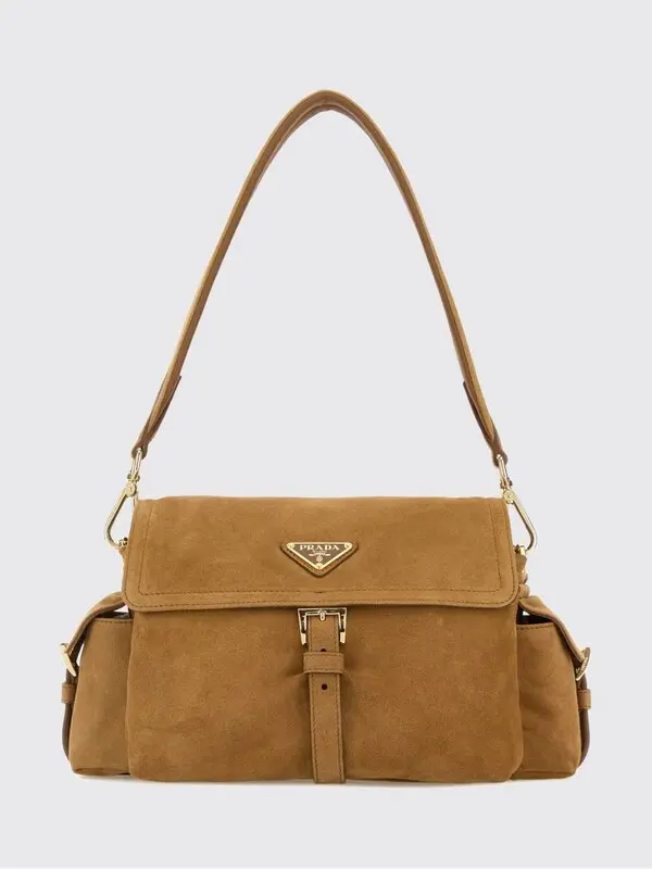 Prada Explorer Bag In Suede