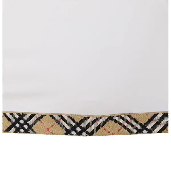 Burberry Bikini Swimwear With Check Trim - White