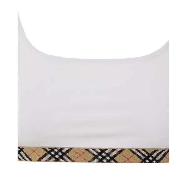 Burberry Bikini Swimwear With Check Trim - White