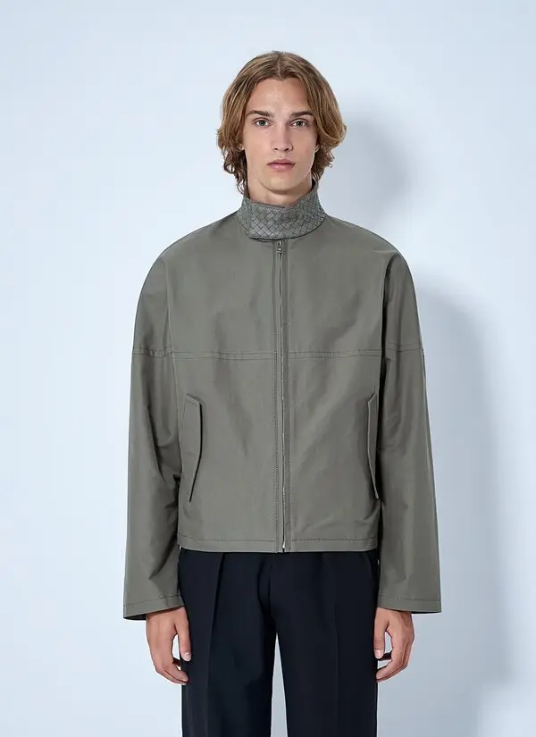 Bottega Veneta Compact Cotton Jacket - Gray