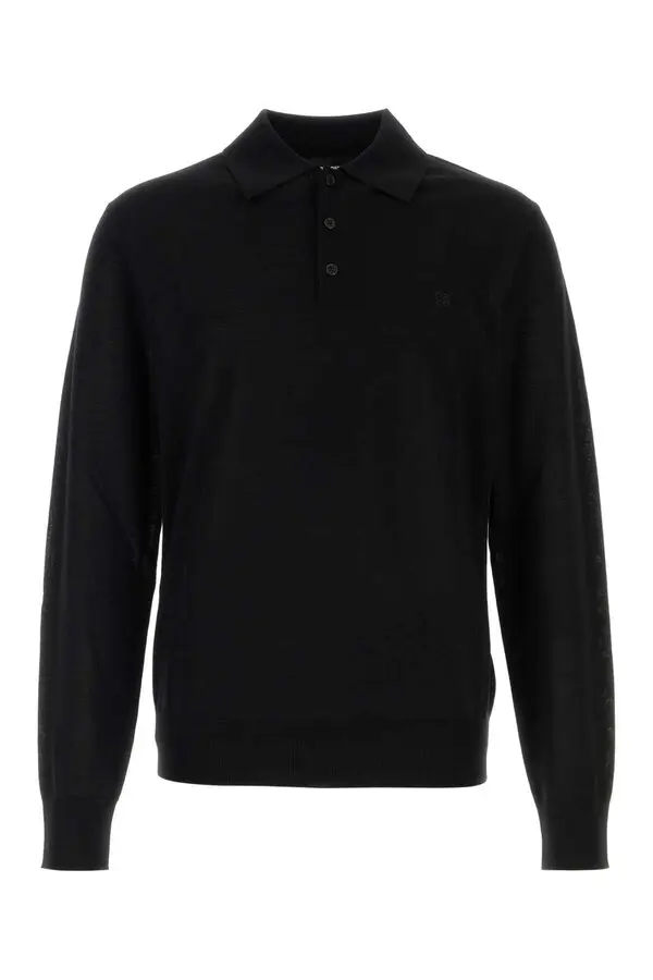 Dsquared2 Black Wool Polo Shirt