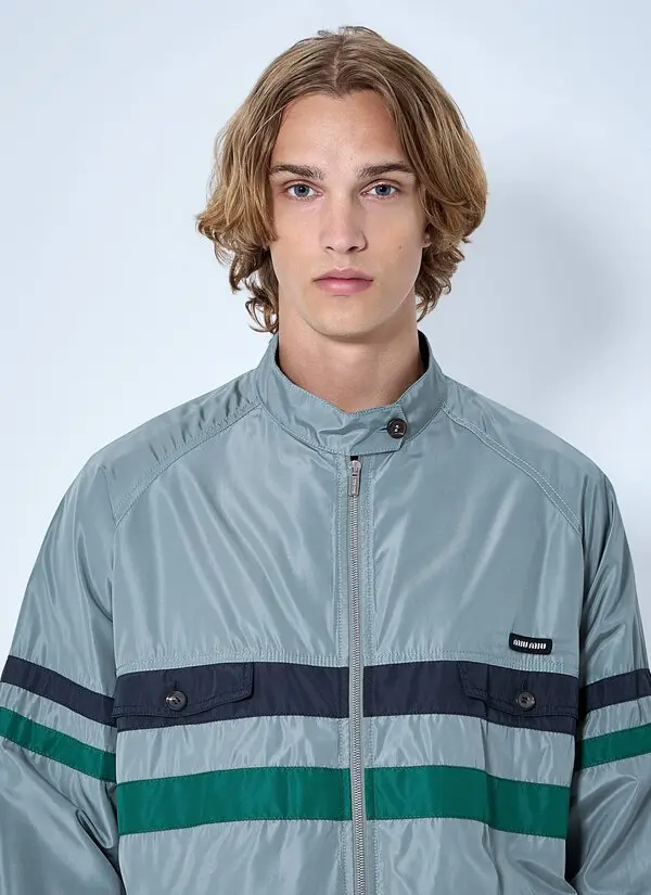 Miu Miu Technical Silk Blouson Jacket