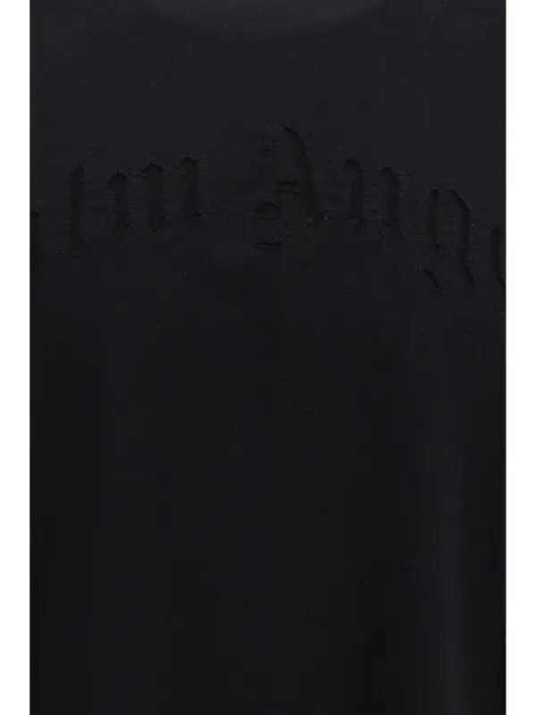 Palm Angels Curved Logo Double-layer T-shirt