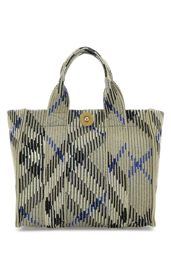 Burberry Embroidered Fabric Check Mini Handbag - Multicolor