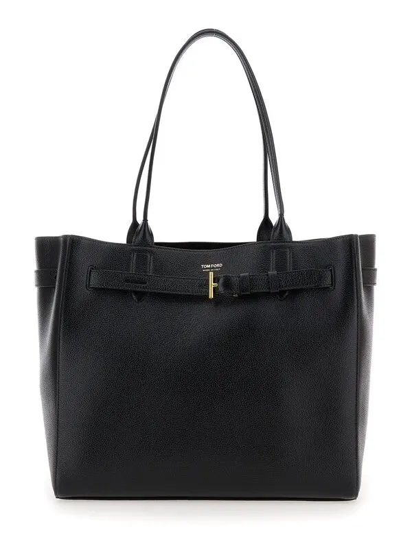 TOM FORD Grain Leather Medium Tote