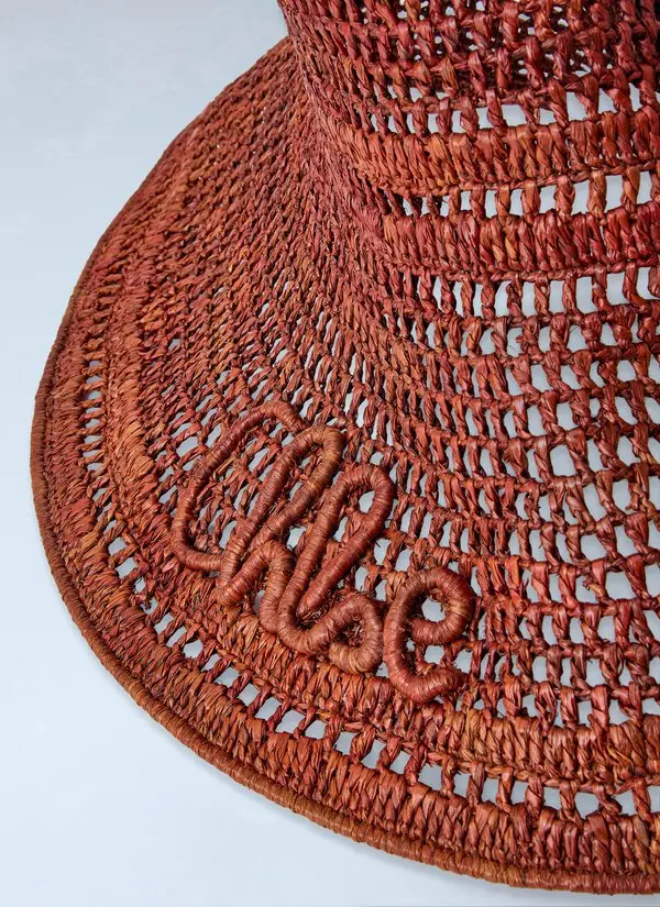 Chloé Raffia Capeline Hat - Brown