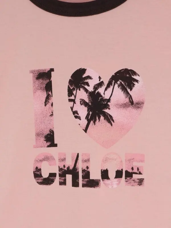 Chloé Cotton T-shirt With Print - Multicolor