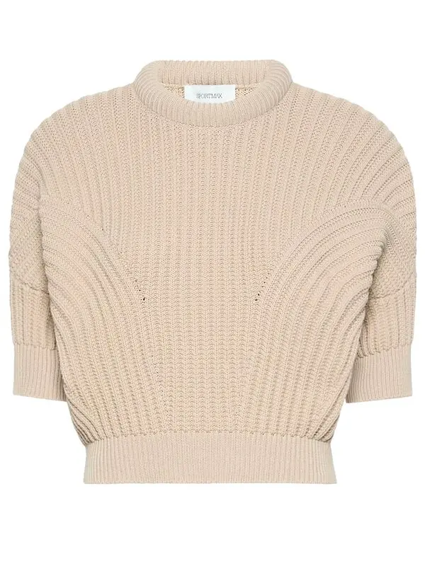 Sportmax Cotton Blend Sunburst Pattern Sweater - Multicolor