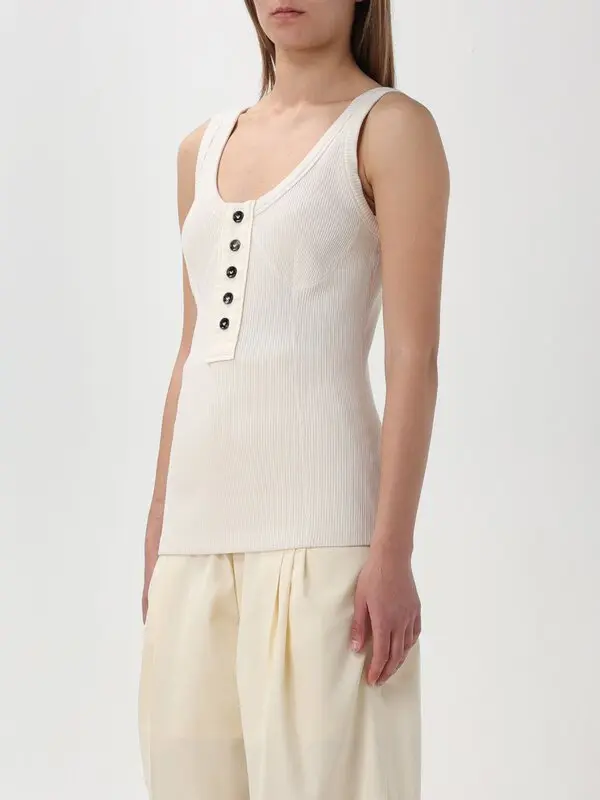 Bottega Veneta Cotton-elastane Top - Cream