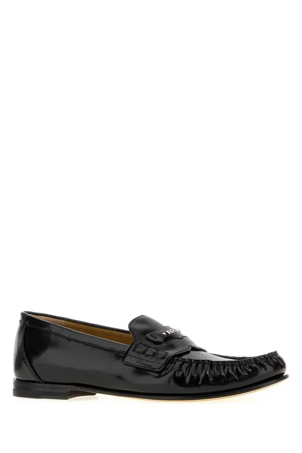 Fendi Leather Scrunch Loafers
