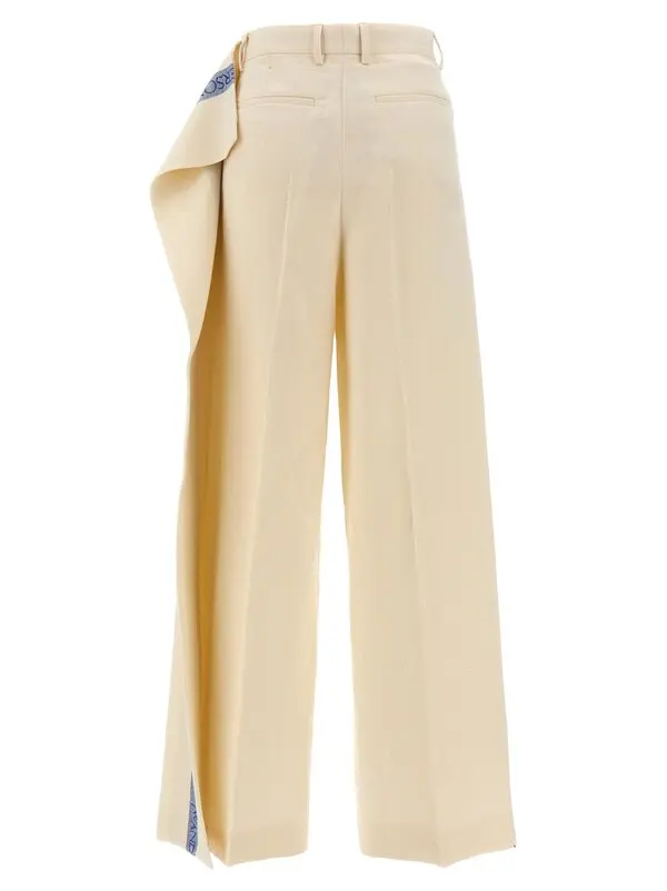 JW Anderson J.w.anderson Logo Band Panel Pants - Cream