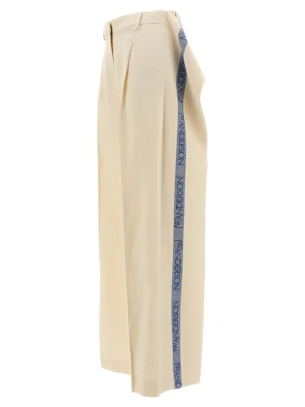 JW Anderson J.w.anderson Logo Band Panel Pants - Cream