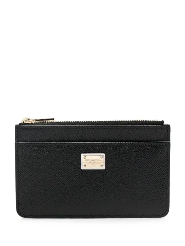 Dolce & Gabbana Dauphine Calf Leather Card Holder - Black