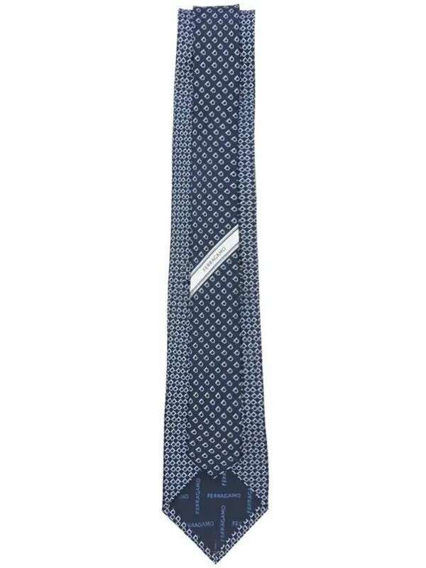 FERRAGAMO Silk Neck Tie - Blue