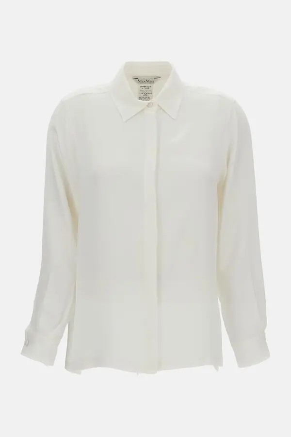 Max Mara Crêpe De Chine Mannish-style Silk Shirt - Multicolor