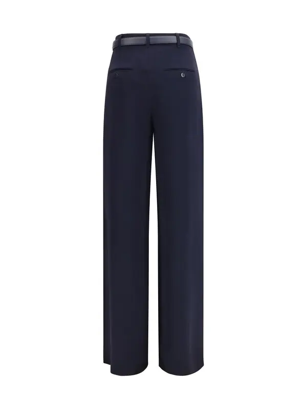 Max Mara Elegant Pants With Belt - Blue
