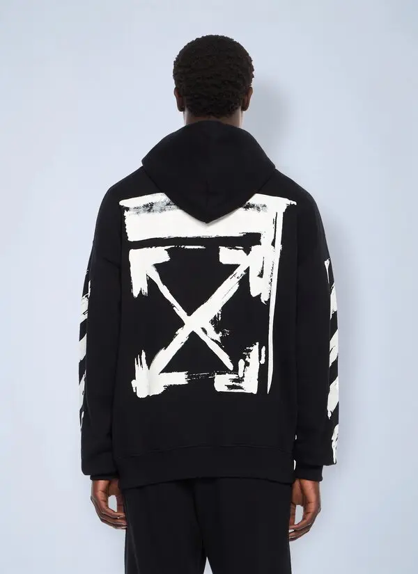 Off-White Ink Arrow Skate Hooded Sweatshirt - Black
