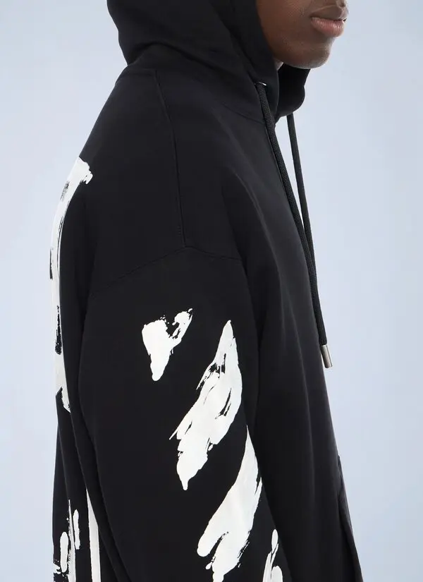 Off-White Ink Arrow Skate Hooded Sweatshirt - Black
