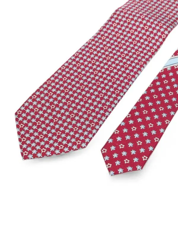 FERRAGAMO Animali Print Silk Tie