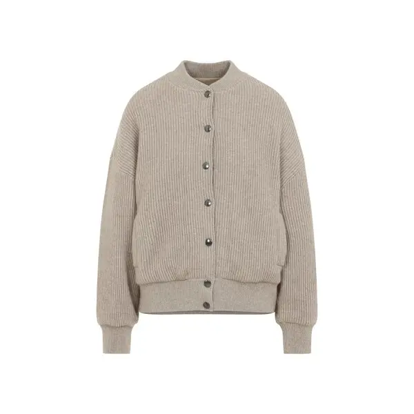 Brunello Cucinelli Rib-knit Cashmere Bomber Jacket - Multicolor