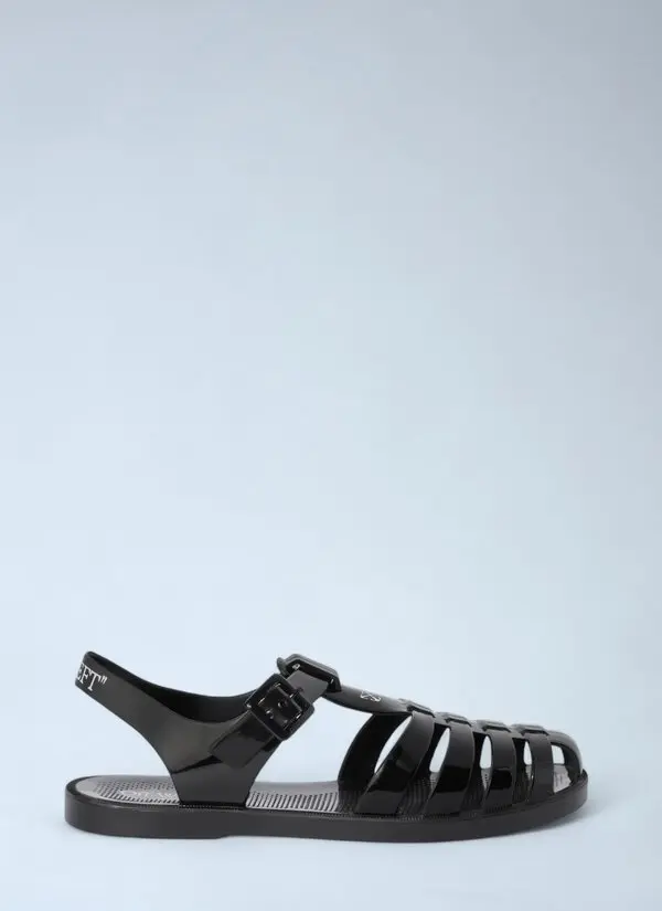 Off-White Arrow Pvc Fisherman Sandals - Black