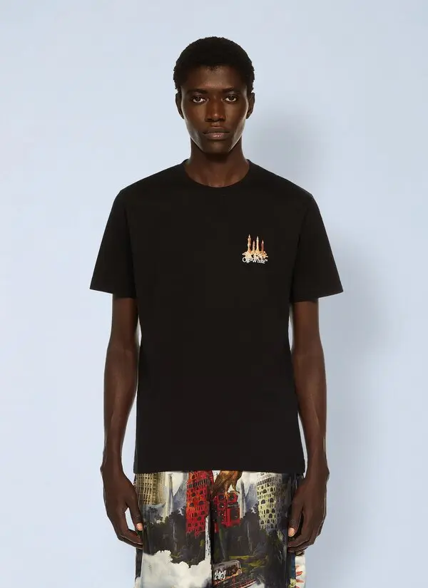 Off-White Building Arrow Slim Logo T-shirt - Black