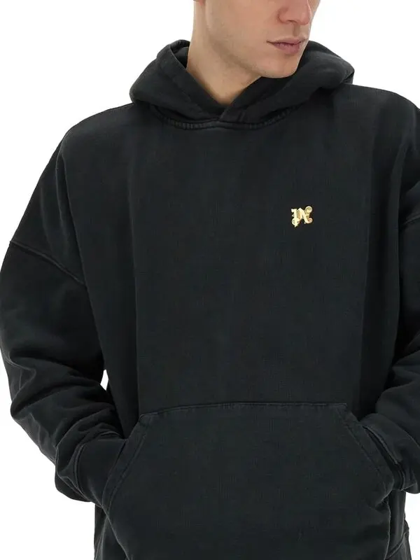 Palm Angels Burning Monogram Print Sweatshirt
