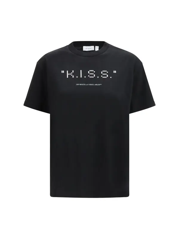 Off-White Kiss Quote T-shirt - Black
