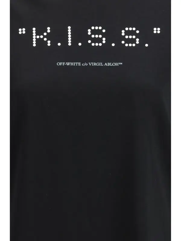 Off-White Kiss Quote T-shirt - Black