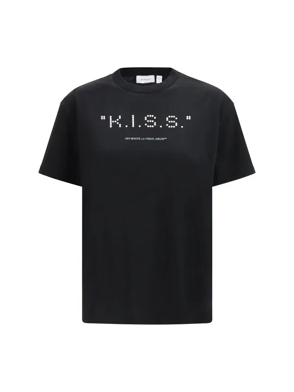 Off-White Kiss Quote T-shirt - Black