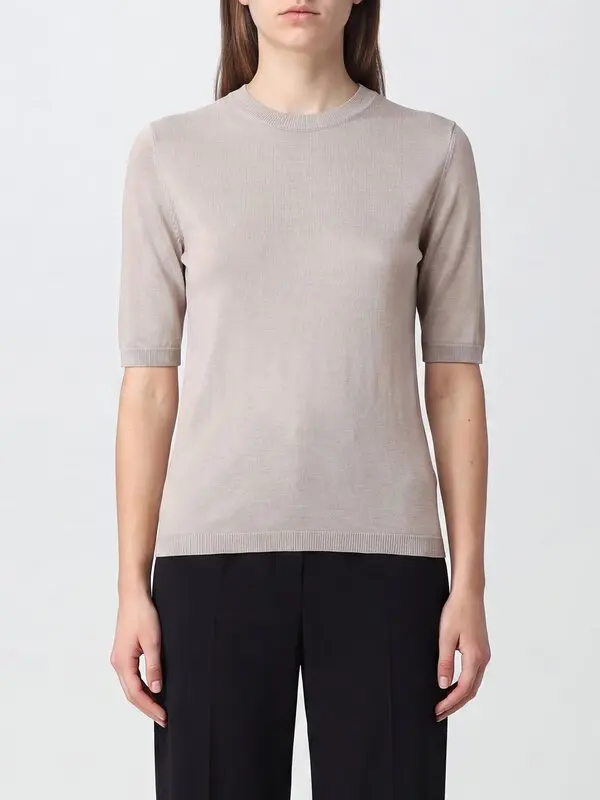 Max Mara Silk And Cashmere Knit Top - Dove Grey
