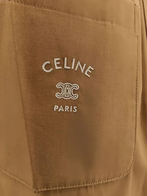 Celine Cotton And Linen Blend Trousers