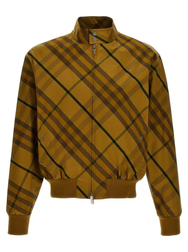 Burberry Check Print Jacket - Yellow