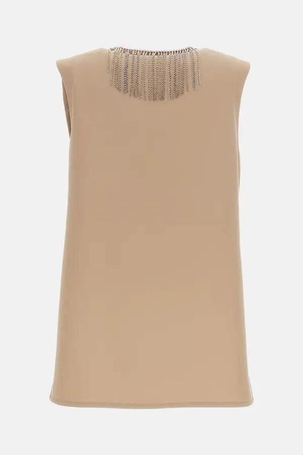 Sportmax Rhinestone Fringe Cady Top - Multicolor