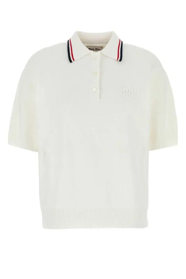 Miu Miu Stretch Terry Fabric Polo Shirt