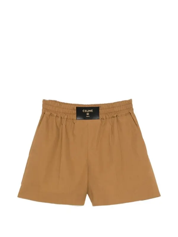 Celine Cotton And Linen Blend Shorts