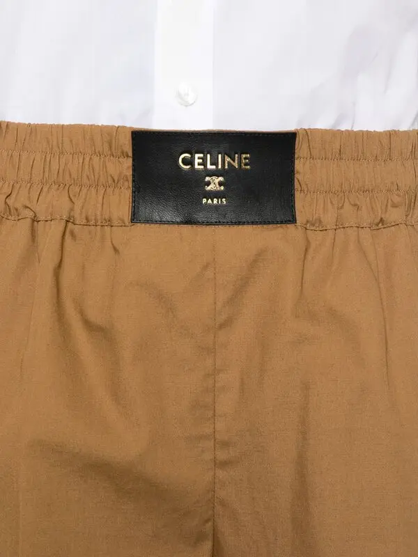 Celine Cotton And Linen Blend Shorts