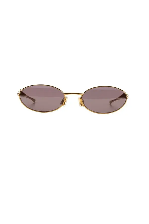 Bottega Veneta Oval Frame Sunglasses - Multicolor