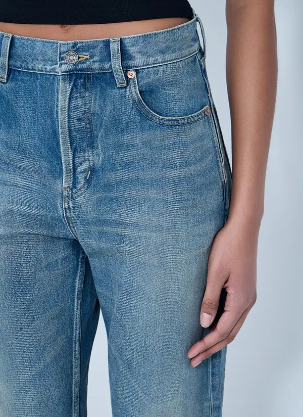 Saint Laurent Cropped Slim Jeans - Blue