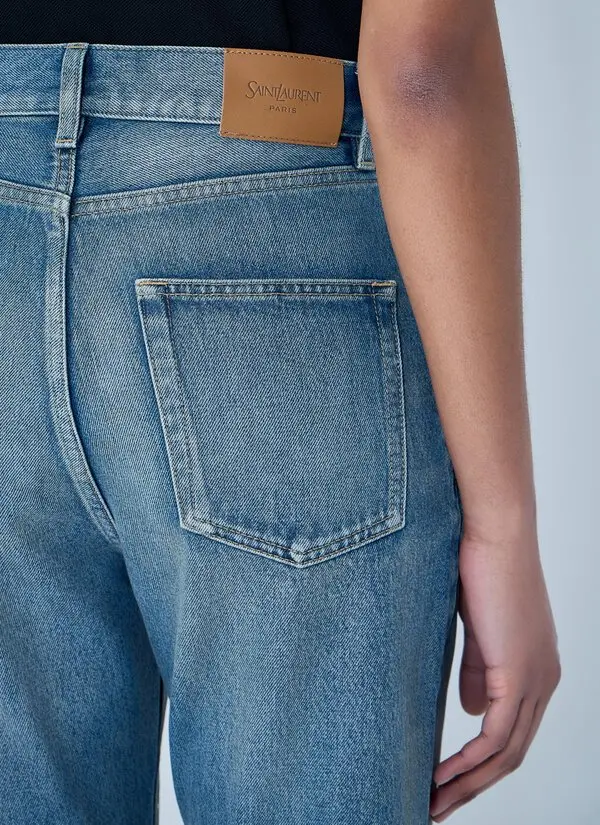 Saint Laurent Cropped Slim Jeans - Blue