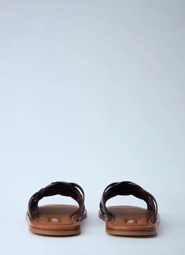 Miu Miu Woven Leather Sandals