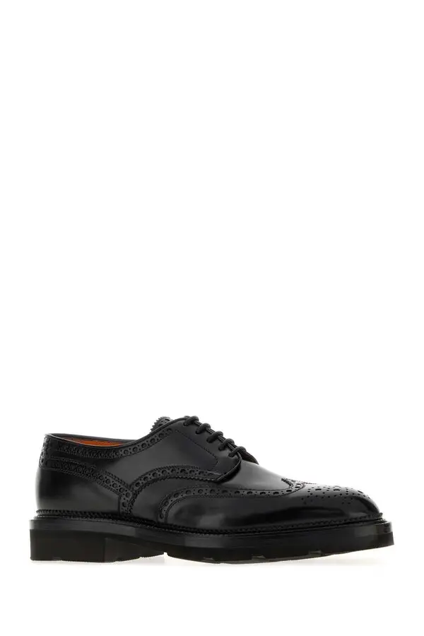 Santoni Leather Emil Lace-up Shoes