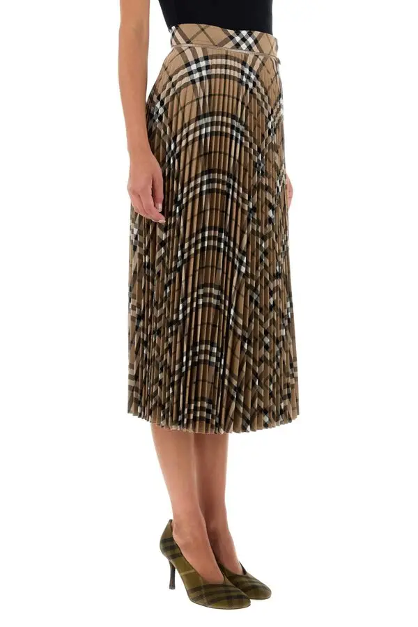 Burberry Embroidered Polyester Blend Skirt