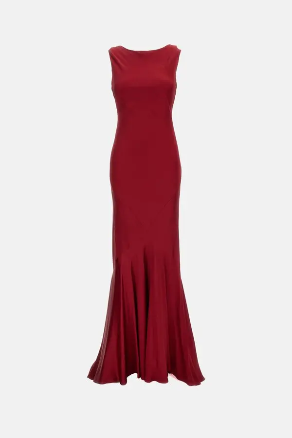 Max Mara Envers Satin Long Dress - Multicolor